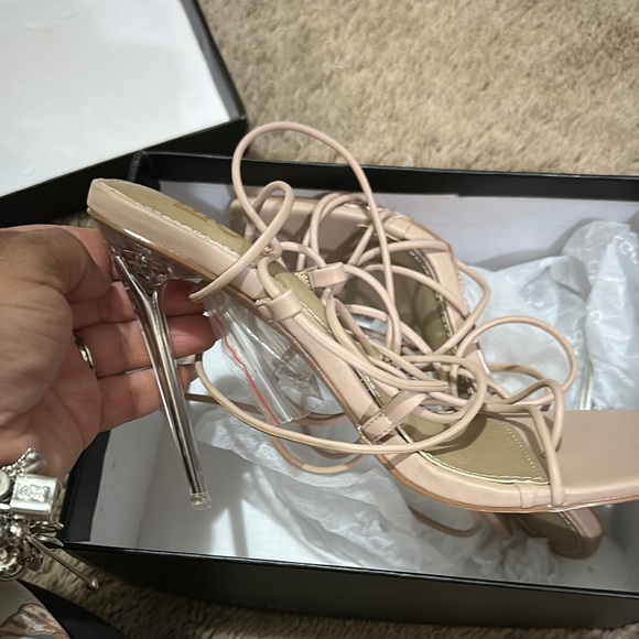 EGO | Shoes | Ego Cream Strappy Stiletto Heels | Poshmark